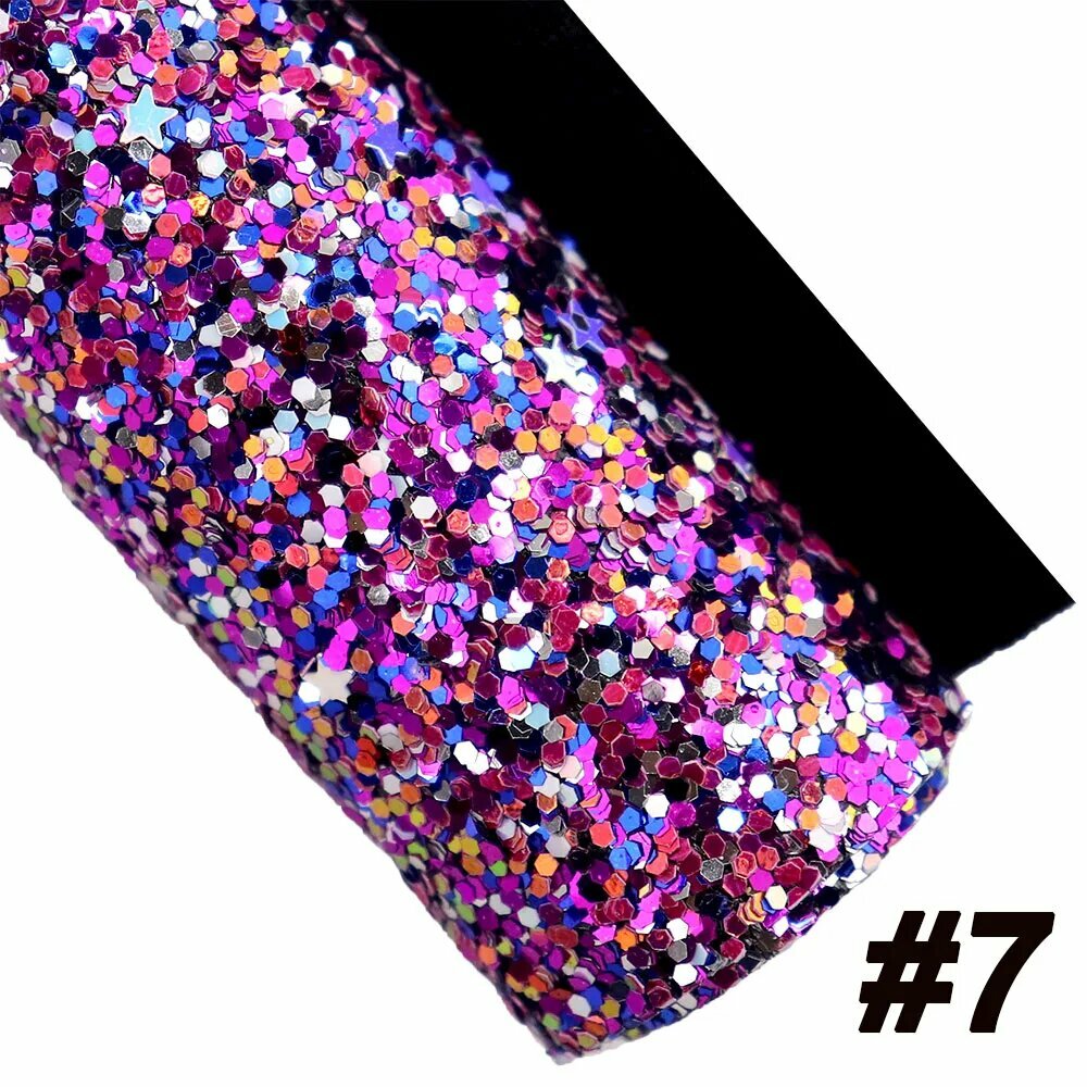 Блестящая разноцветная ткань с звездами Honghuxing для рукоделия F0269-7