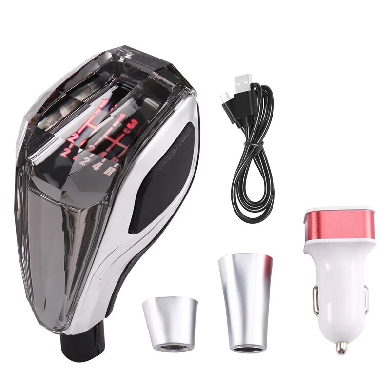 Универсальная светодиодная хрустальная ручка переключения передач для автомобилей с механической коробкой передач, подходит для Toyota Honda Hyundai Nissan, рычаг с головкой ручки