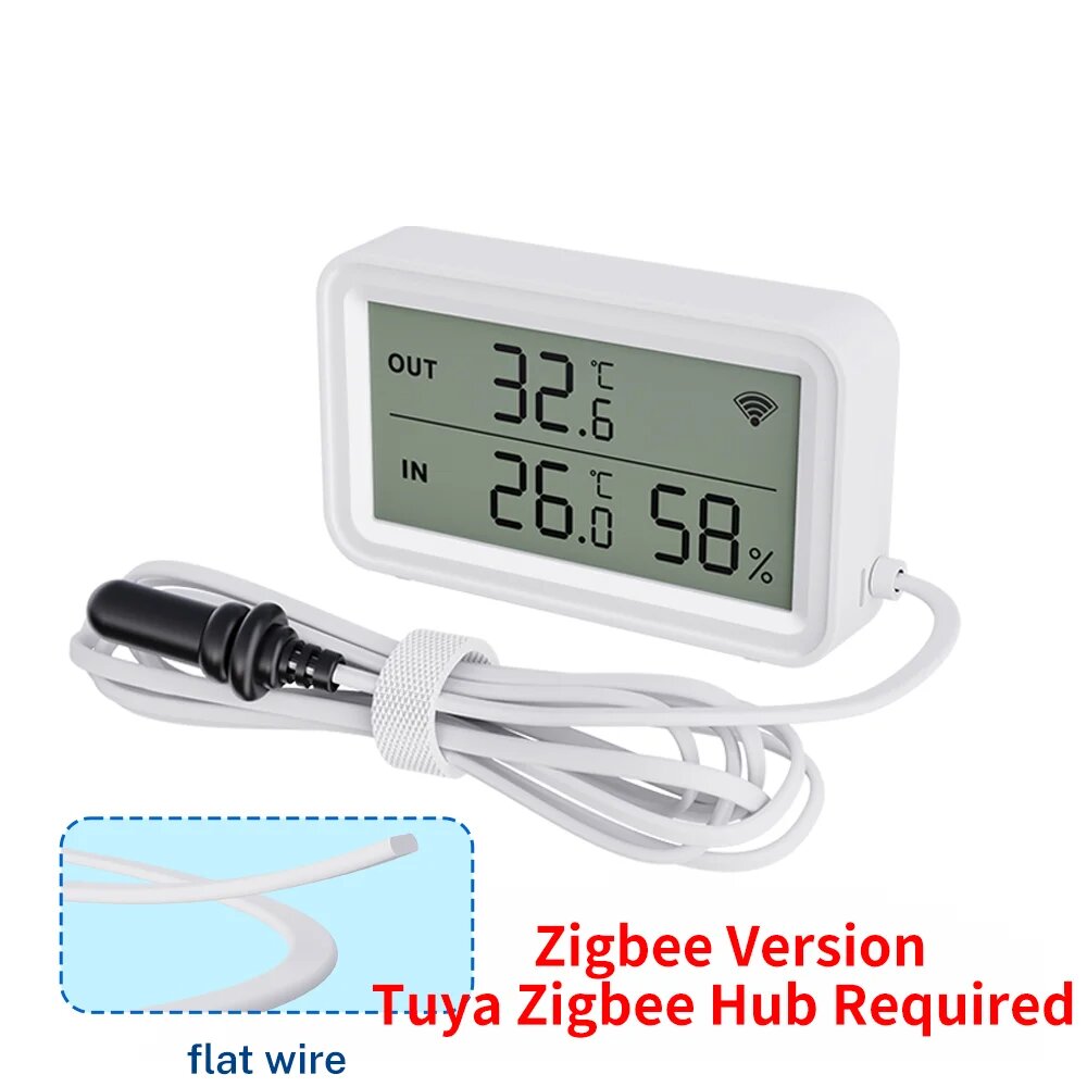 Датчик температуры и влажности Tuya WiFi Zigbee Zigbee Version