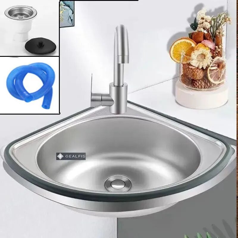 Кухня и ванная комната из нержавеющей стали раковина угловая