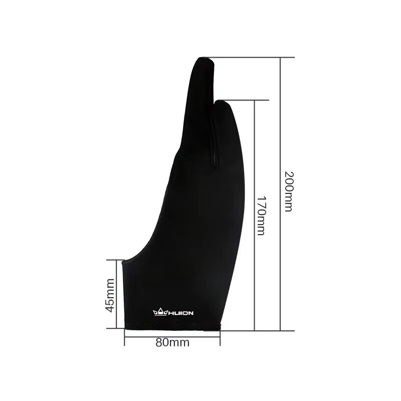 Huion Сира черные нейлоновые перчатки для рисования free size