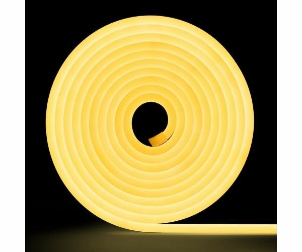 Светодиодный неон теплый белый, 6х12