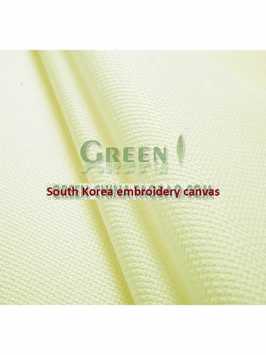 Канва GREEN stitch 18 ct (75x50 см, цвет DMC-746)
