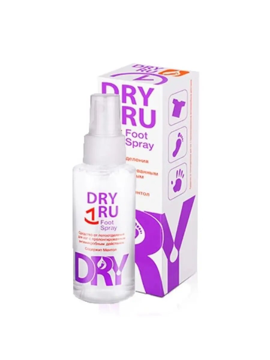 Dry ru foot spray средство против потливости ног 100 мл