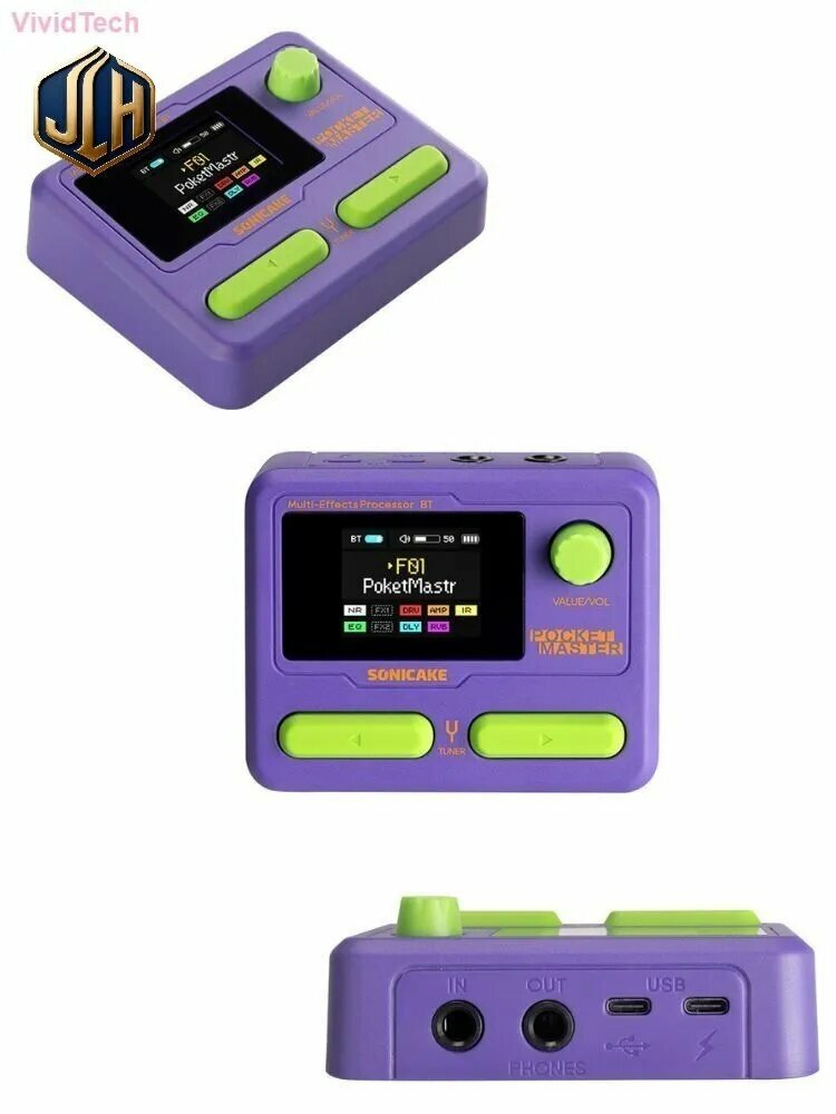 Sonicake Pocket Master Портативная мультигитарная педаль эффектов, более 100 встроенных эффектов