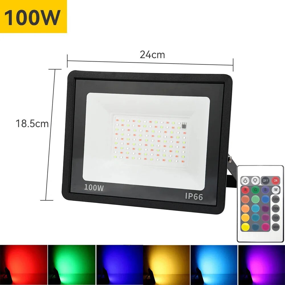 Светодиодный прожектор NIMIMOON 100W RGB IP66