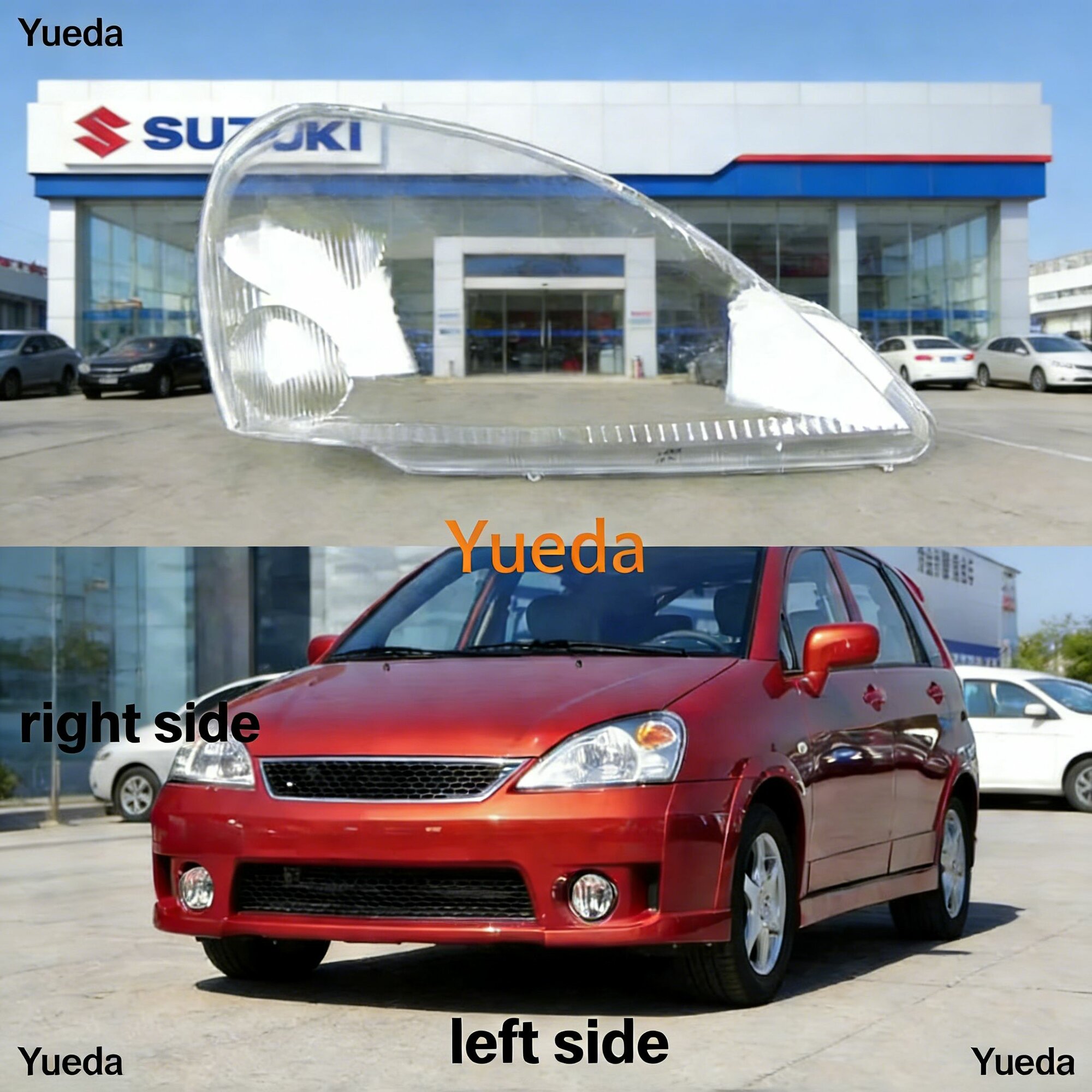 Кожух фары, арт. Для Suzuki Liana 2005-2011 Фара Прозрачная Крышка Фары Shell Абажур Случае Плексиглас Заменить Оригинальный Объектив, 1 шт.