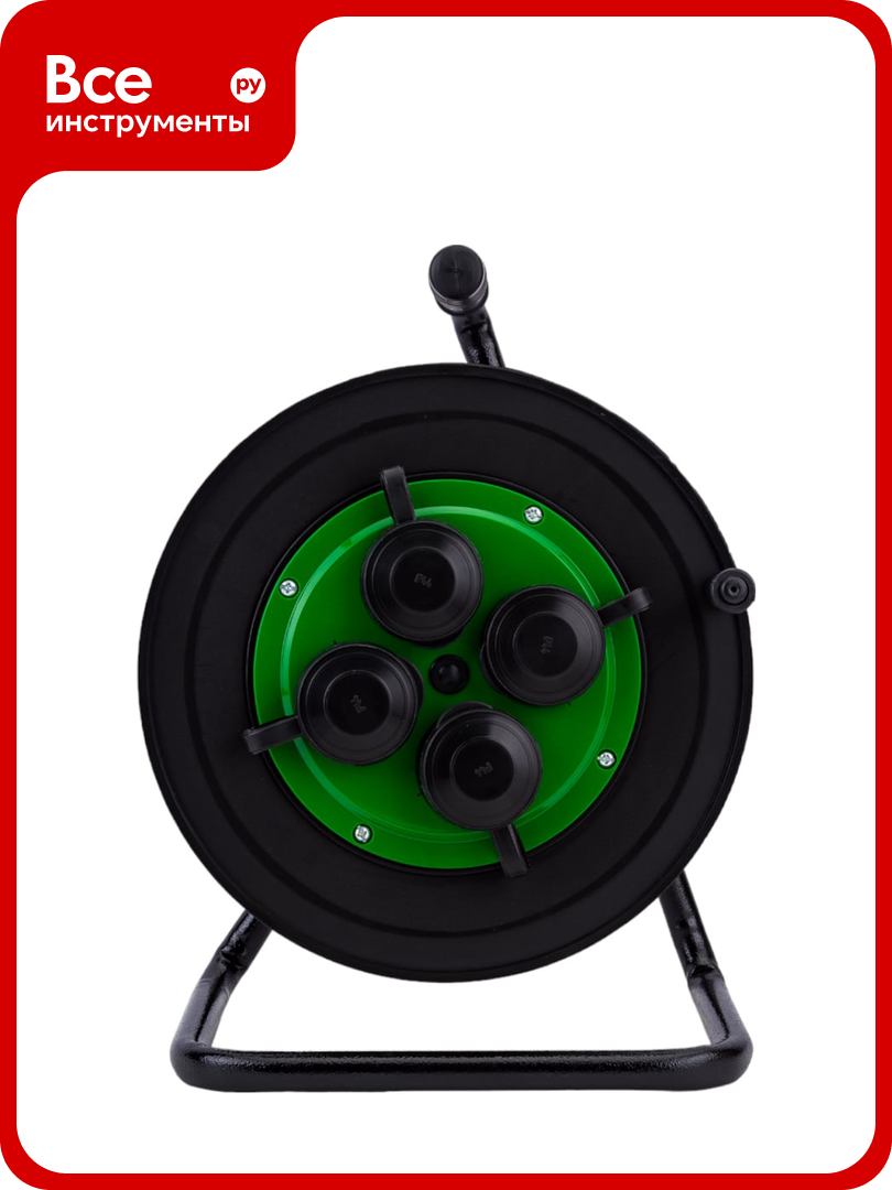 Катушка для силового удлинителя ЭРА RP-4e-IP44 пластиковая, 4 розетки, с заземлением и защитными крышками