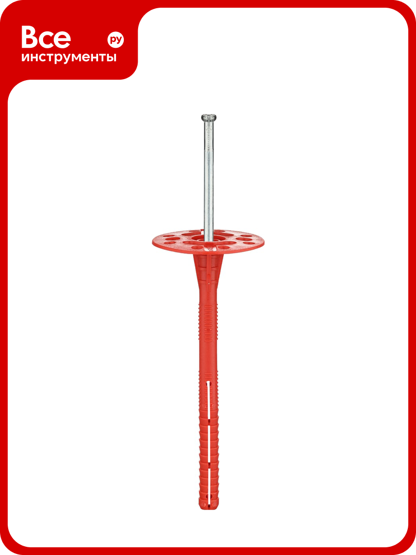 Дюбель для теплоизоляции с металлическим гвоздём Tech-Krep 10x140 мм, 30 шт, пакет 154287