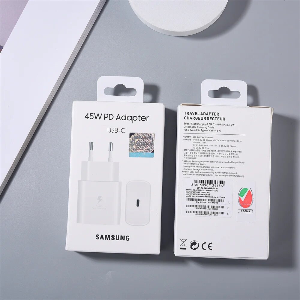 Samsung 45W PD адаптер USB-C White EU With Box