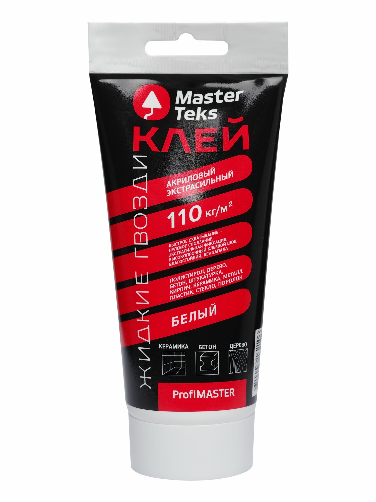 Клей акриловый MASTERTEKS ЖГ экстрасильный PM 200 г белый
