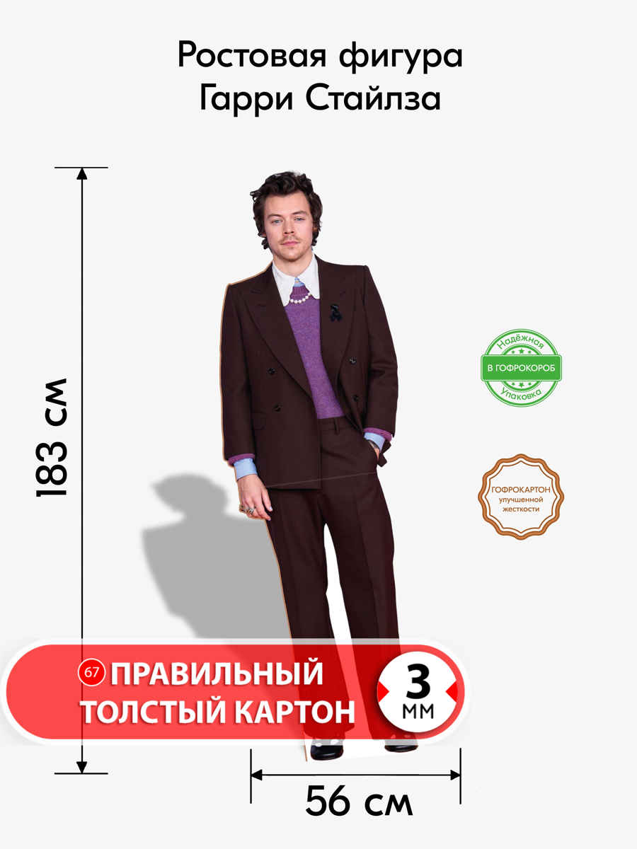 Аксессуар для фотосессий, Гарри Стайлз 3, ростовая фигура бренда "Самое это"