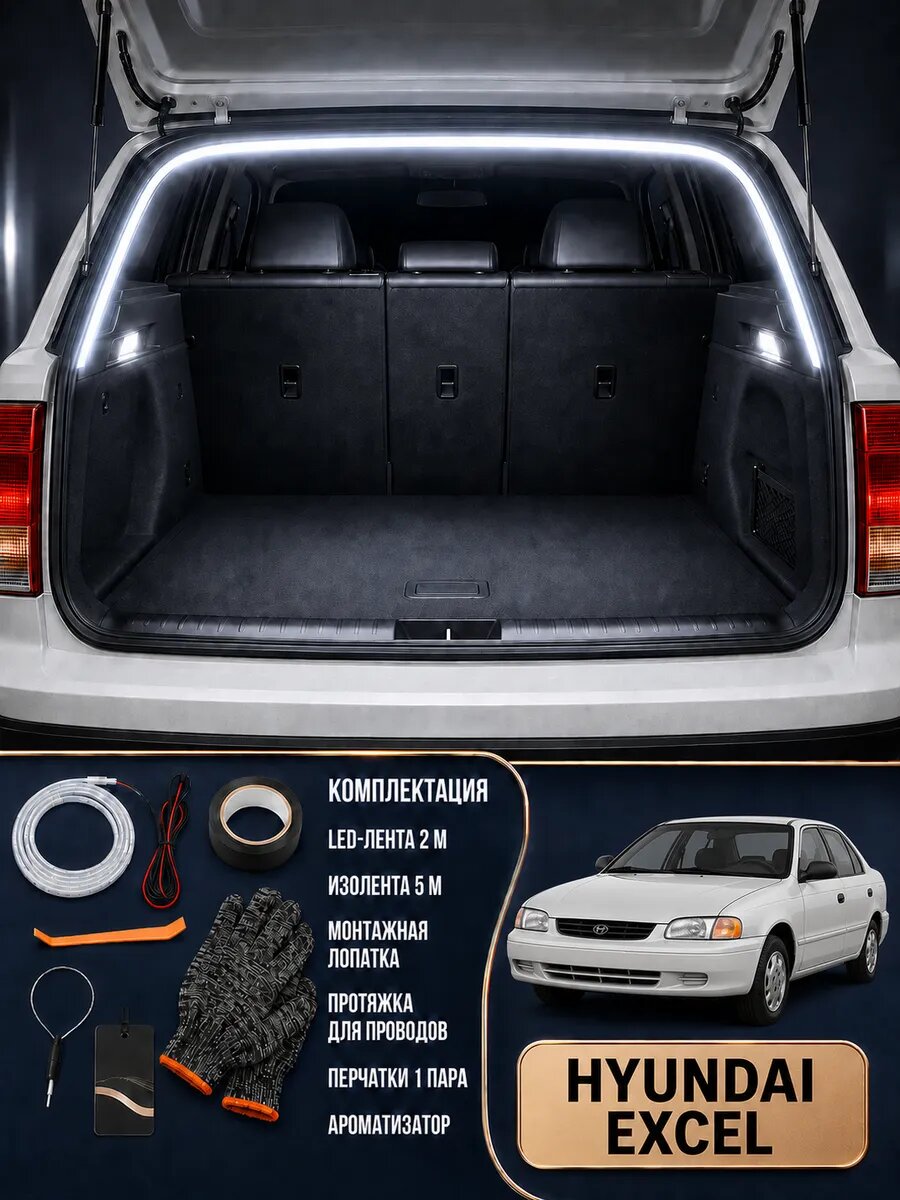 Светодиодная лента в багажник Hyundai Excel