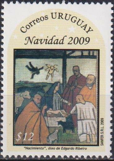 Почтовые марки Уругвай 2009г. "Рождество" Рождество MNH