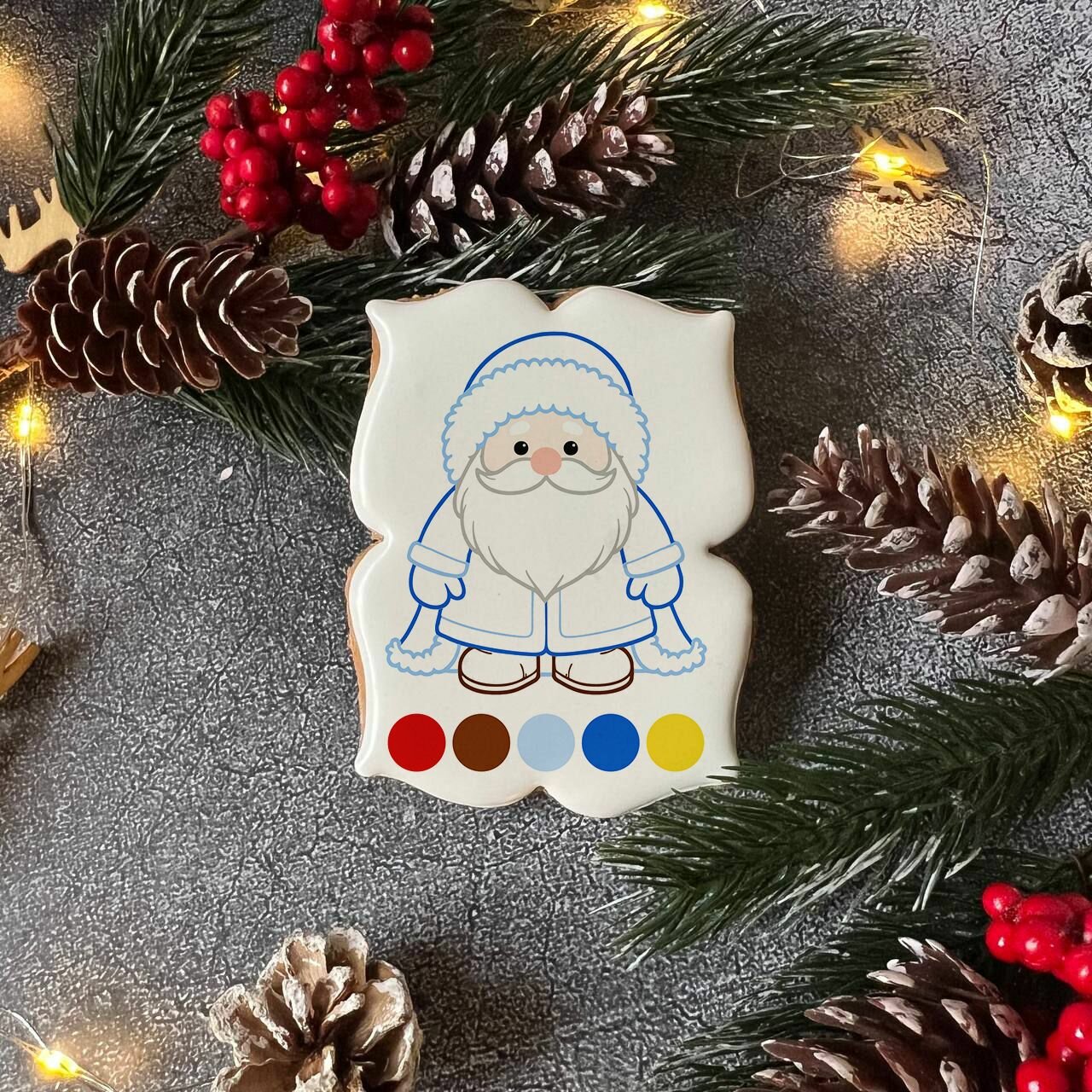 Имбирный пряник - раскраска на Новый год 2025