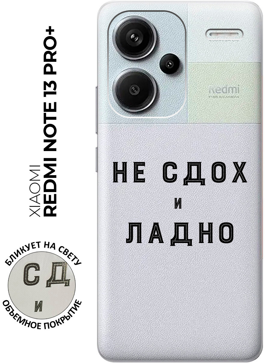 Силиконовый чехол на Xiaomi Redmi Note 13 Pro + / Сяоми Редми Ноут 13 Про + с рисунком "Survivor"