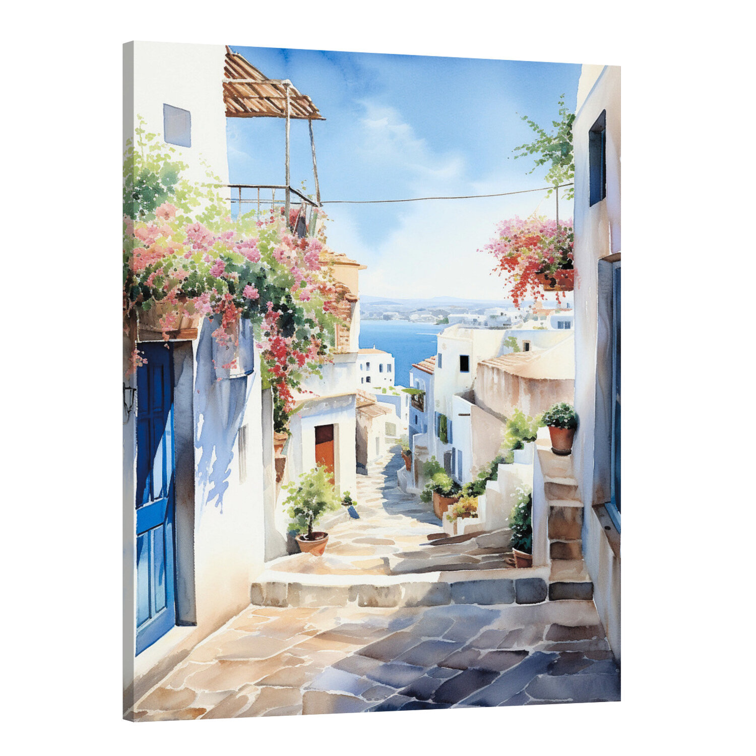 Интерьерная картина 50х70 "Греция: страна белых домов"