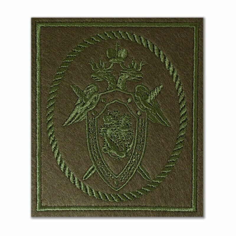 Шеврон "Следственный комитет", для офисной формы военнослужащих, полевой. С липучкой. Размер 85x100 мм по вышивке.