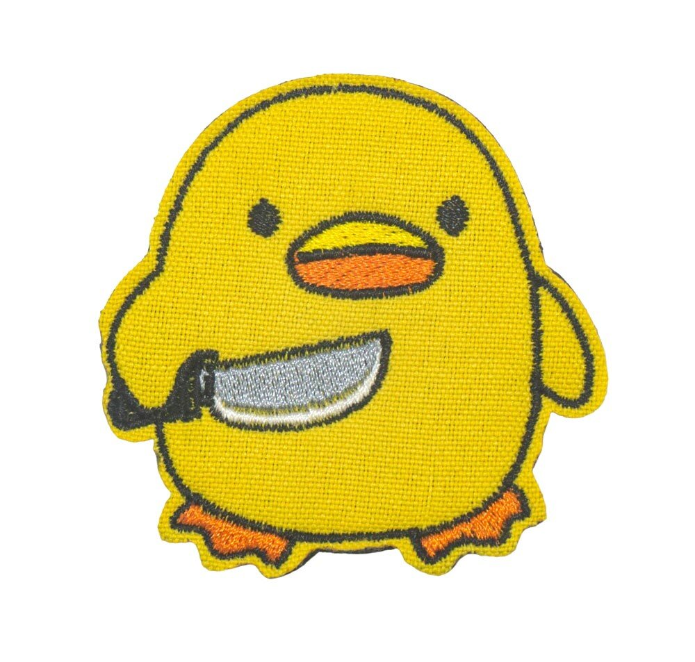 Шеврон на липучке Strike "Уточка с ножом" 60 мм