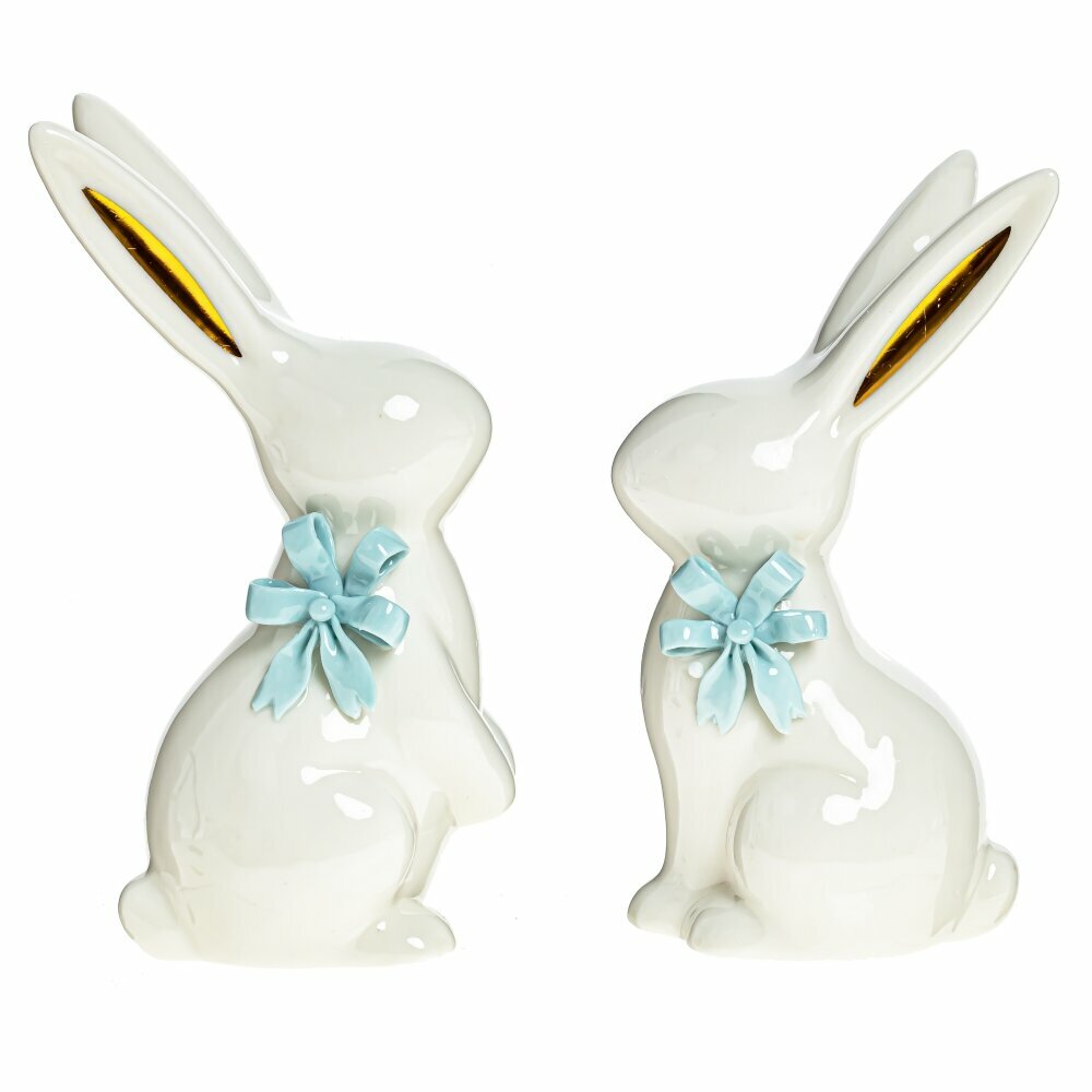 Фигурка декоративная "Заяц", L7,5 W6 H15 см, 2в.