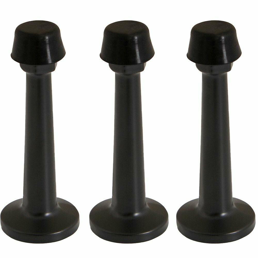 Упор дверной Fuaro (Фуаро) настенный DS-15 BL чёрный (комплект 3 штуки)