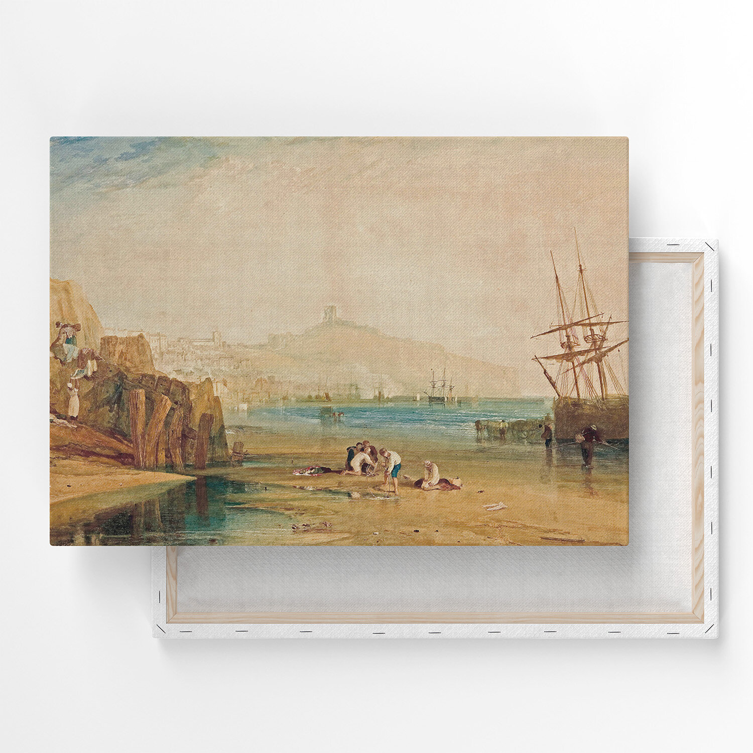 Картина на холсте, репродукция / Уильям Тёрнер - Scarborough town and castle / Размер 30 x 40 см