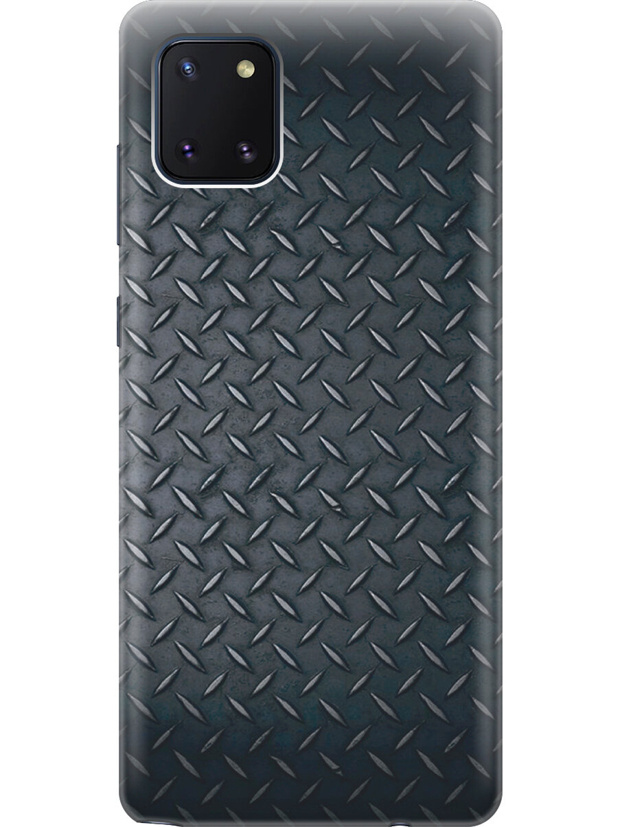 Силиконовый чехол на Samsung Galaxy Note 10 Lite, Самсунг Ноут 10 Лайт с принтом "Металлический лист"