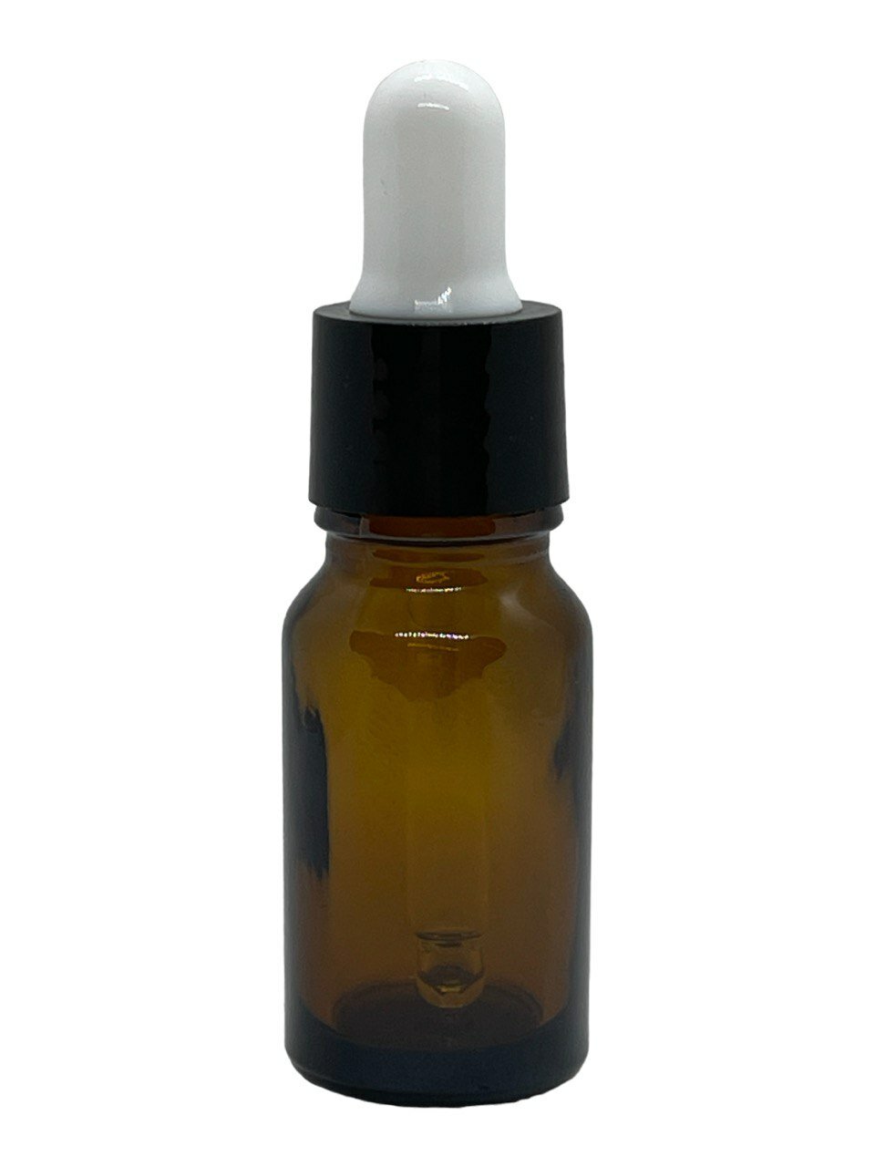 Набор пипеток для эфирных масел, флакон 10 мл, 6 штук, янтарное стекло, черная крышка, белая груша