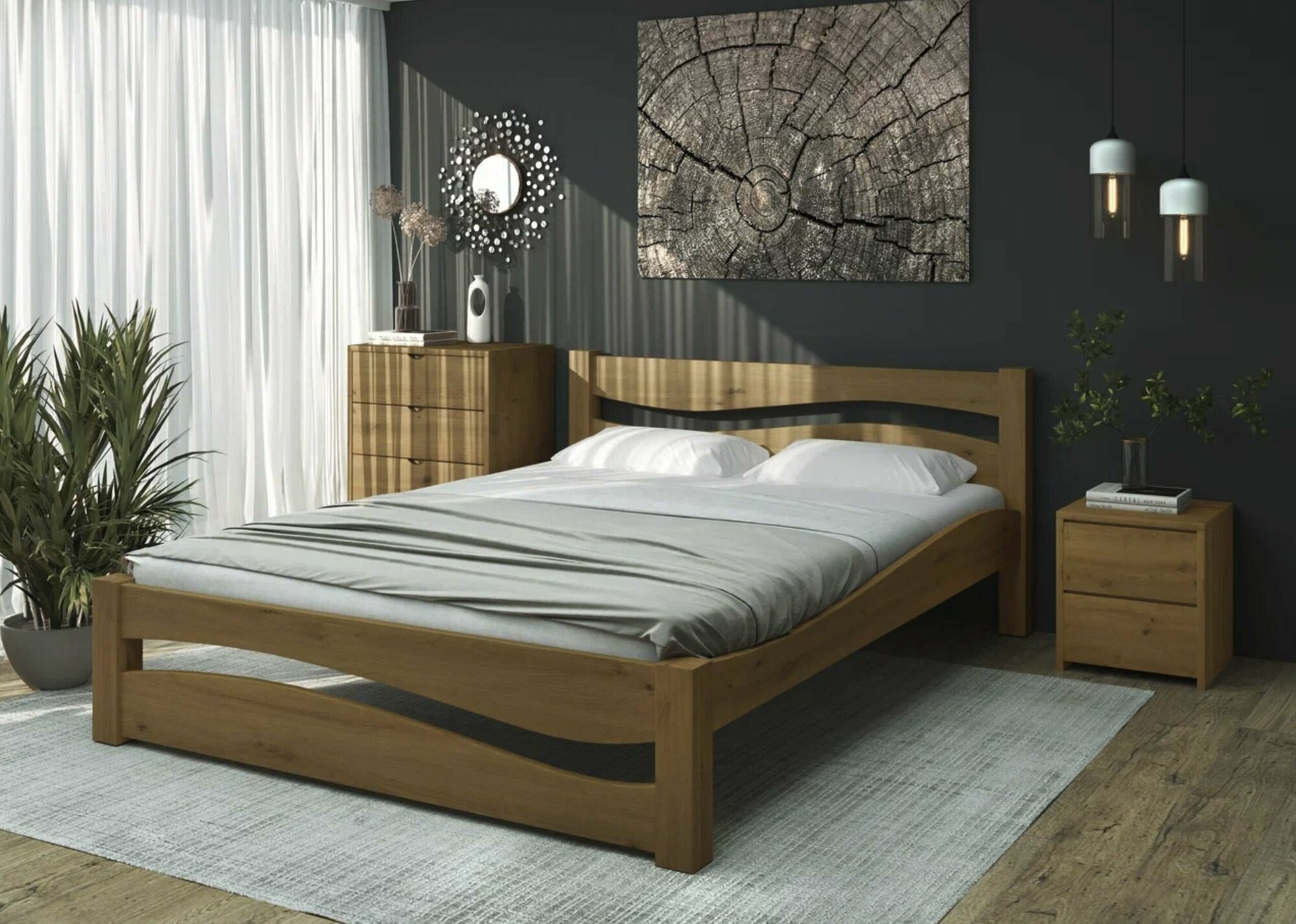 Кровать односпальная 90х200 Марика цвет Белый