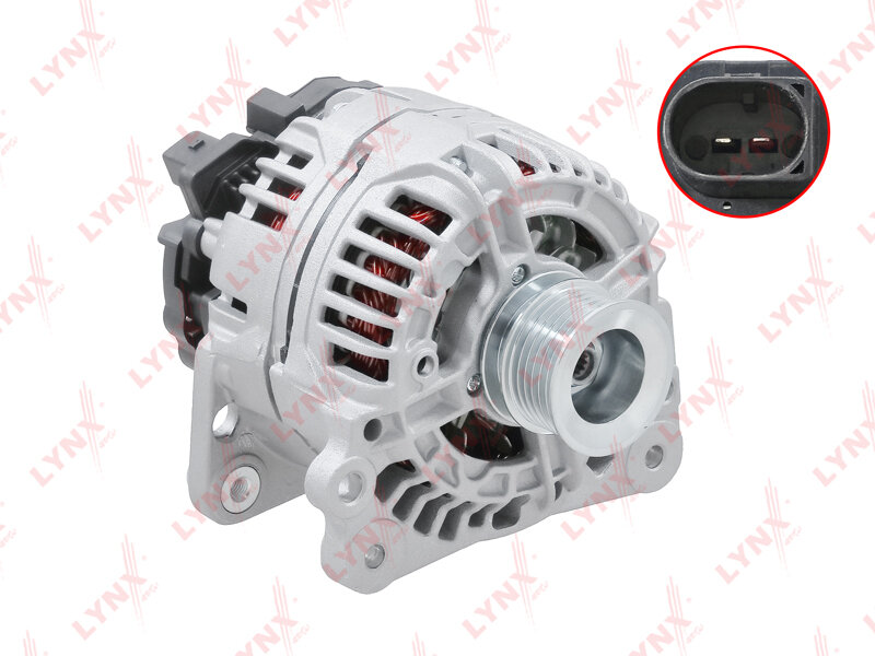 Генератор LYNXauto EA-1174. Для SKODA Шкода Fabia(Фабия) II 1.4 07-14/Octavia(Октавия) II 1Z 04-13, VW Фольксваген Caddy III 1.4 04-10/Golf(Гольф) V-V