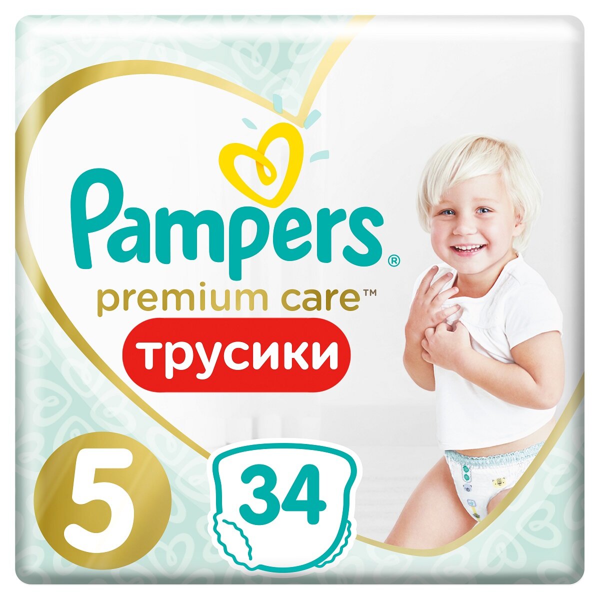 Подгузники-трусики Pampers Premium Care 5 12-17 кг, 34 шт. Эконом