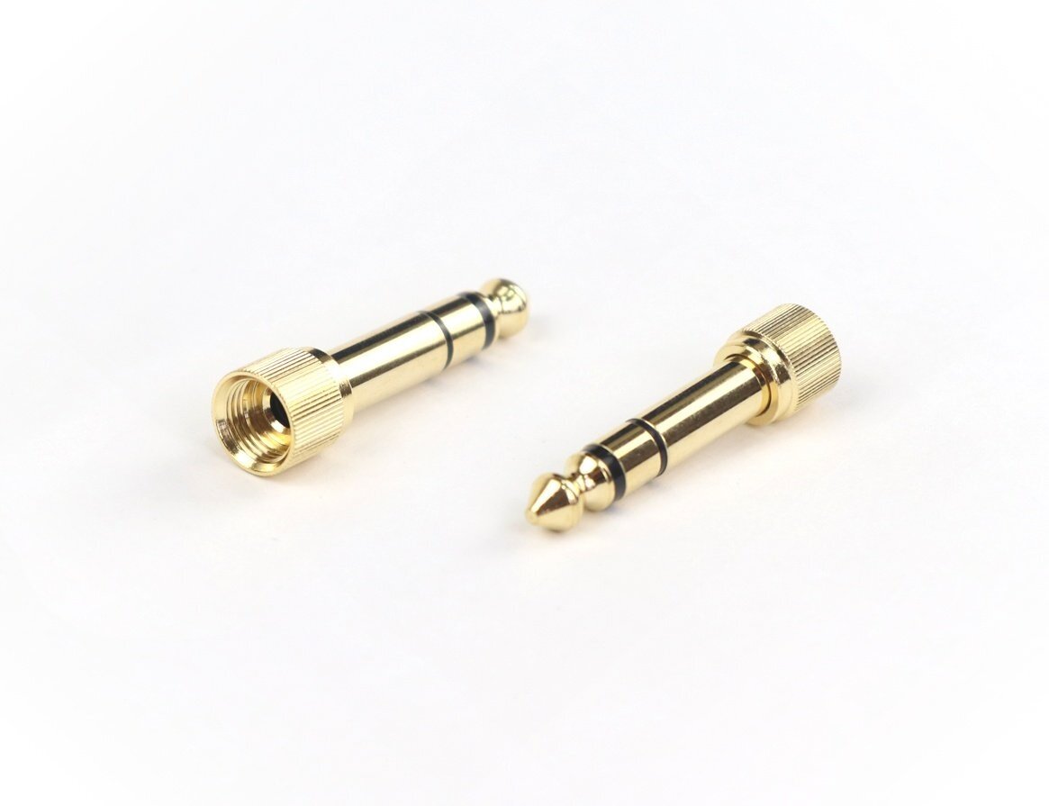 Переходник Jack 3.5мм TRS -> Jack 6.3мм TRS, позолоченные контакты AuraSonics J3563TA