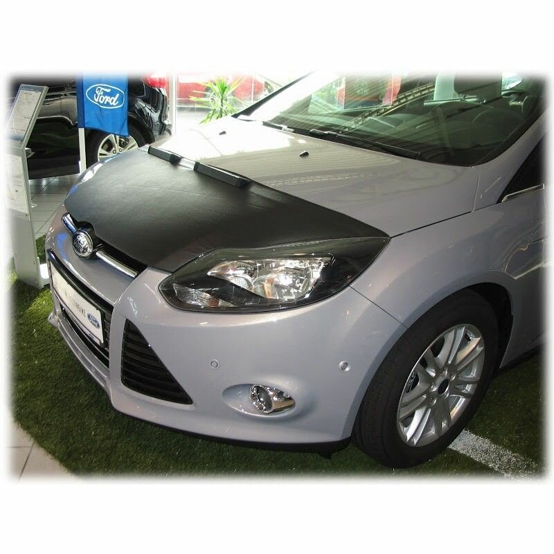 Дефлектор капота Кожаный для FORD FOCUS 3 2011 -2015 III (Форд Фокус 3)