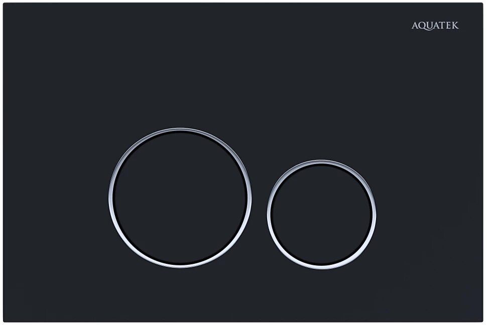 Кнопка смыва Aquatek KDI-0000020 для инсталляции, черный матовый/хром/черный матовый