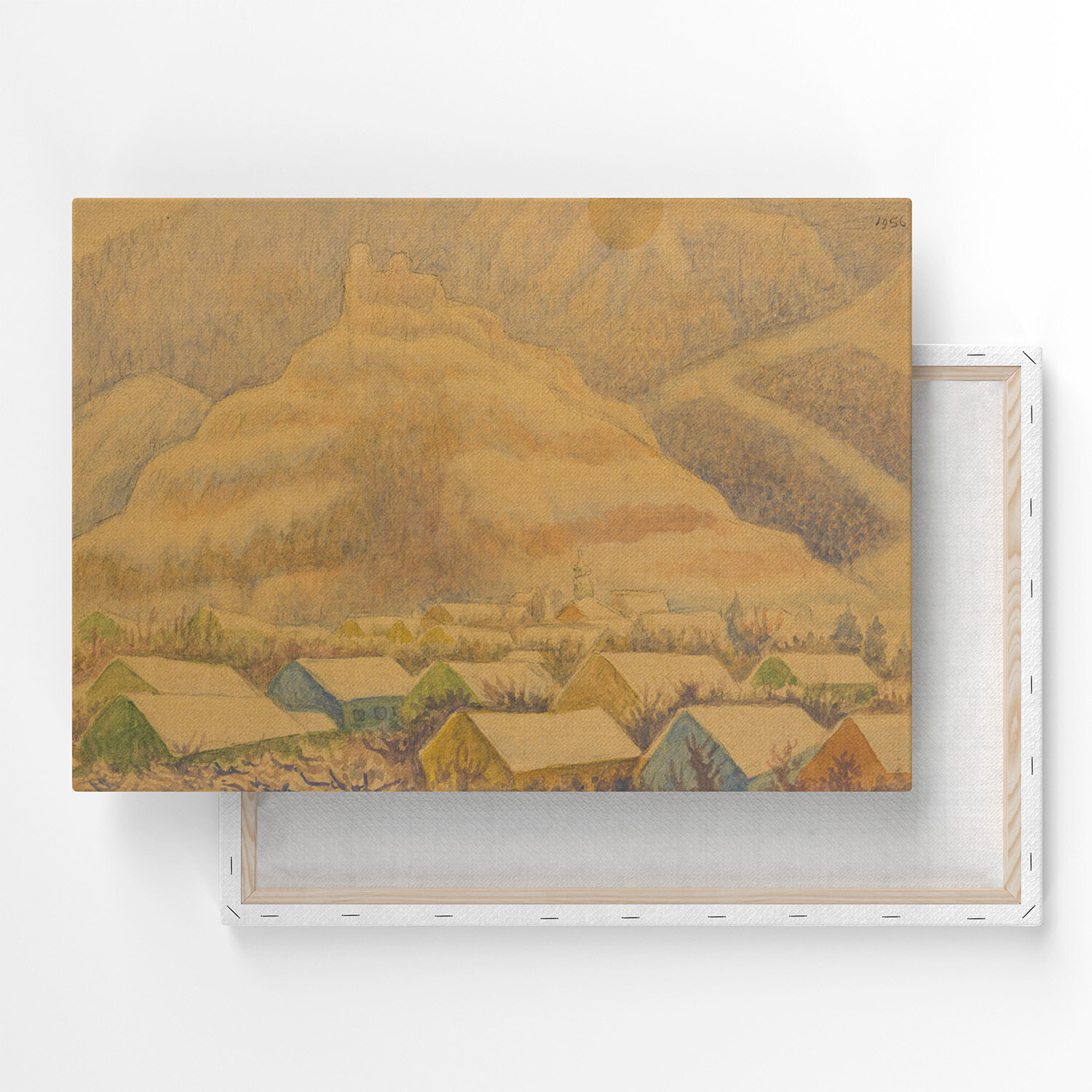Картина на холсте, репродукция / Диего Ривера - Landscape of Carkovia. Mountain / Размер 30 x 40 см