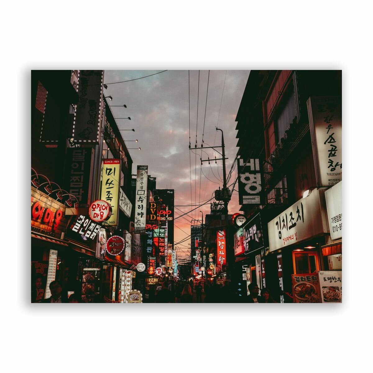 Постер, плакат на бумаге / Улицы Южной Кореи / Размер 30 x 40 см