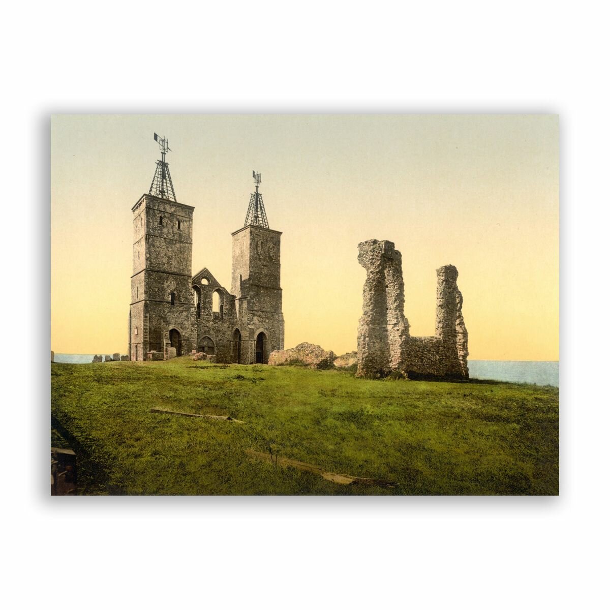 Постер, плакат на бумаге / The Reculvers, Herne Bay, England / Размер 40 x 53 см