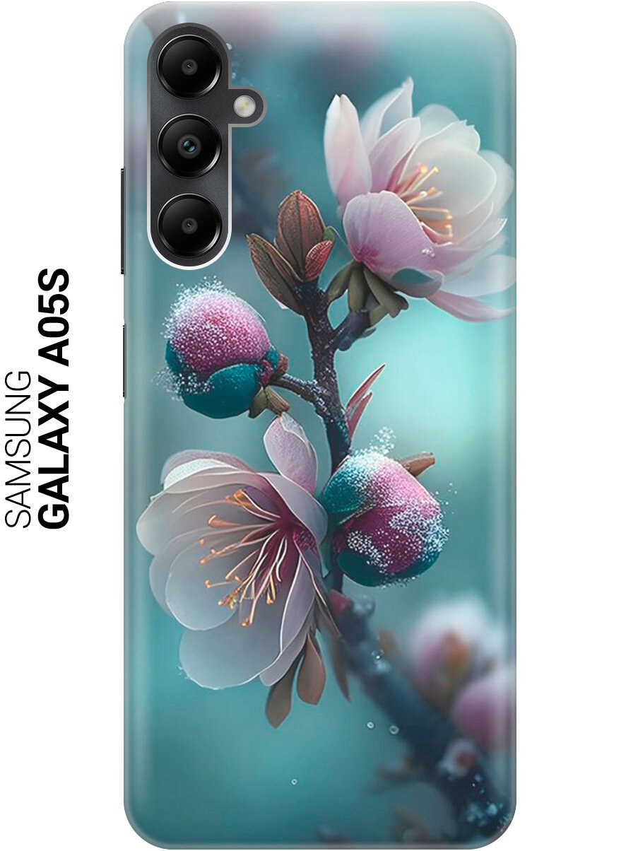 Силиконовый чехол на Samsung Galaxy A05s / Самсунг А05с с рисунком "Распускающиеся бутоны"