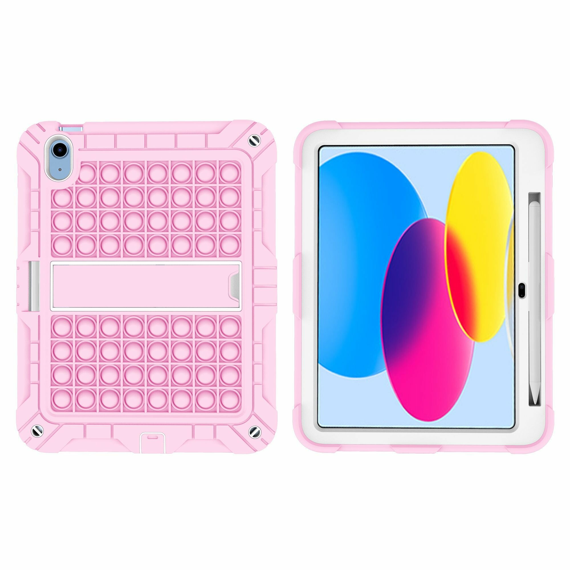Чехол для iPad 10 (A2757 A2696 A3162 A2777) iPad A16 (A3354 A3355 A3356) Антистресс pop-it розовый