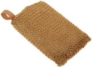Мочалка для тела Banika/ Баника Брикет мягкая джут коричневый 16х11х4см / губка для душа