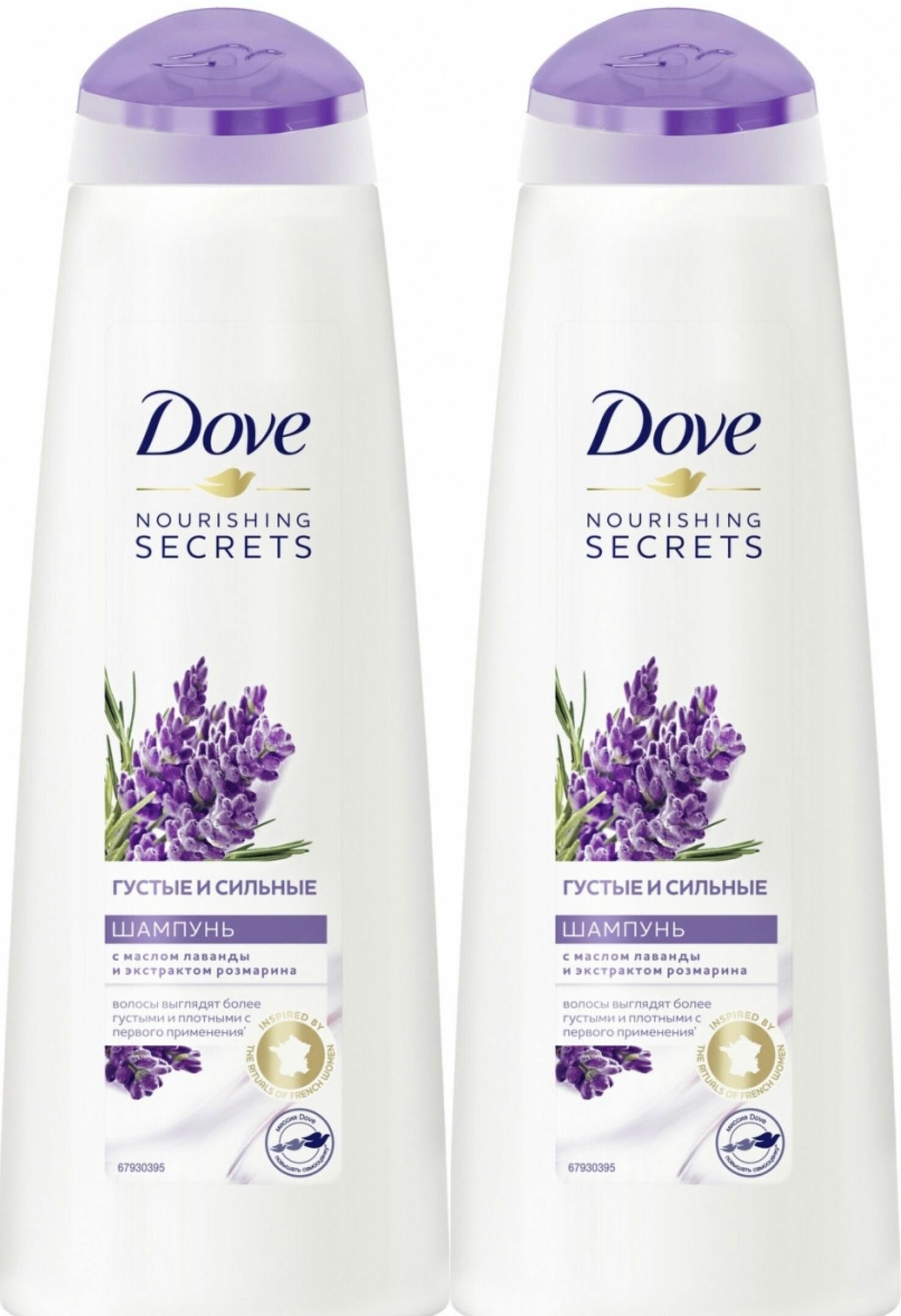 DOVE Шампунь для волос густые И сильные, 380 мл, 2шт.