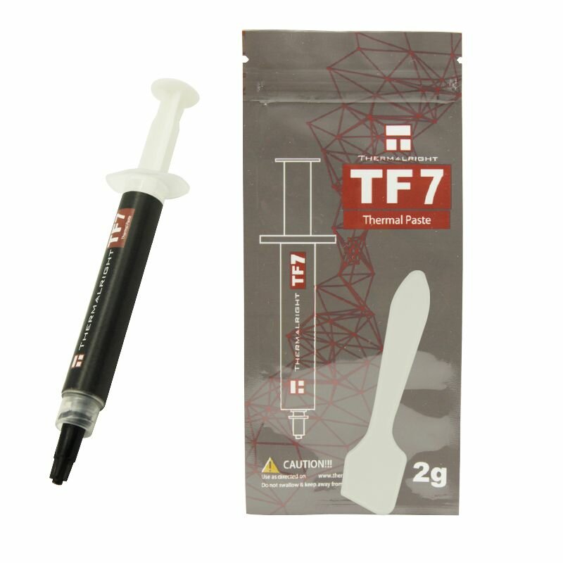 Термопаста Thermalright TF7, серая, в шприце, с лопаткой, 2г — фото 1