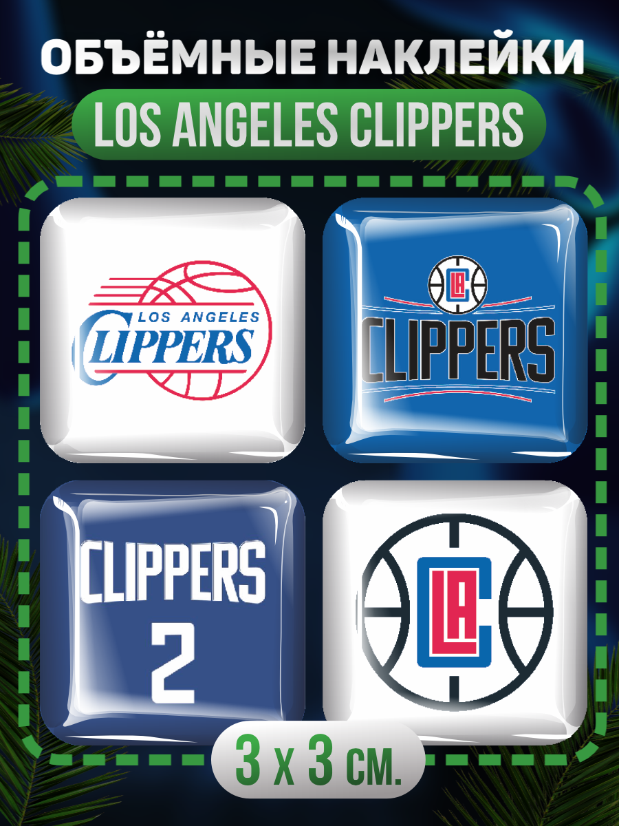 3D стикеры на телефон наклейки Los Angeles Clippers клуб