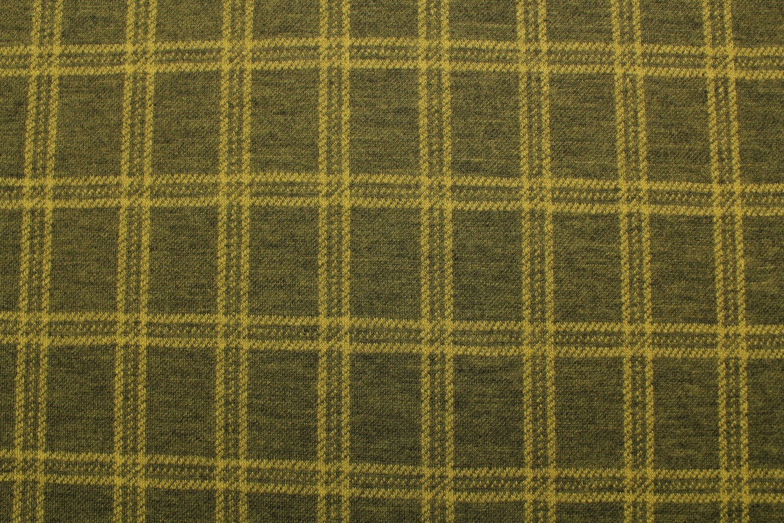 Ткань Джерси Agnona клетка лайм на зелёном фоне (лоден «мерседес»), ш128см, 0,5 м