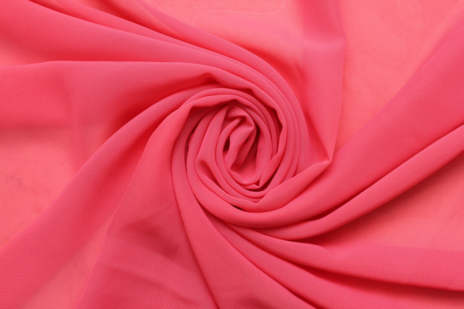 Ткань Шифон кораллово-розовый, ш144см, 0,5 м