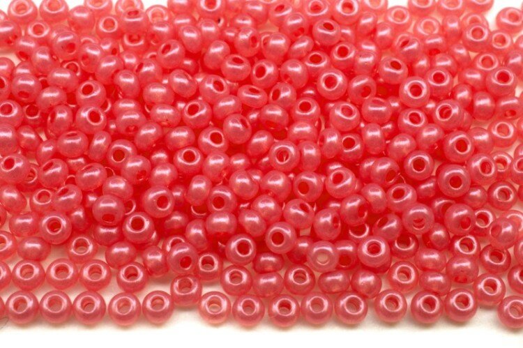 Бисер чешский PRECIOSA круглый 10/0 17998 розовый непрозрачный, 5 грамм