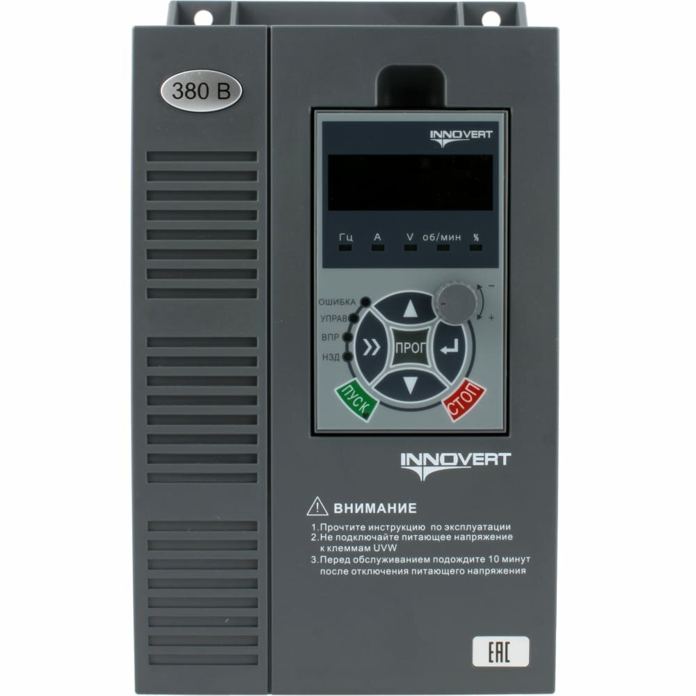 Векторный преобразователь частоты INNOVERT ITD752U43B3 (7,5 кВтx380 В), выходной ток 17 А ITD752U43B3_0301