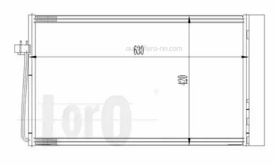 LORO 0040160018 Радиатор кондиционера BMW: 5-serie (E60/E61) 2.0-5.0i/xi/xDrive/M5 03-10, 6-serie (E63/E64) 3.0-5.0i/Ci/M 04-10, 7-serie (E65/E66/E67) 3.0-6.0i/Li 01-08 (с осушителем)