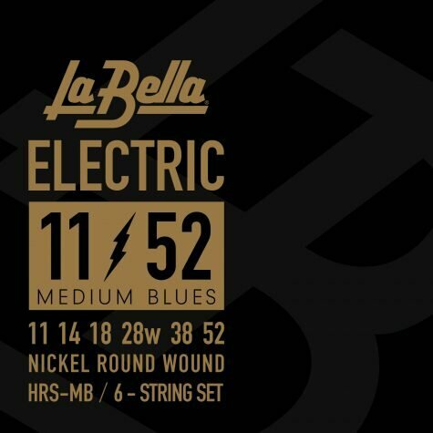 Струны для электрогитары La Bella Hard Rockin Steel Drop Six HRS-MB 11-52