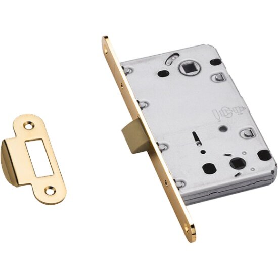 Защелка врезная механическая Adden Bau WC 414 GOLD, сантех. бесшумная, Золото